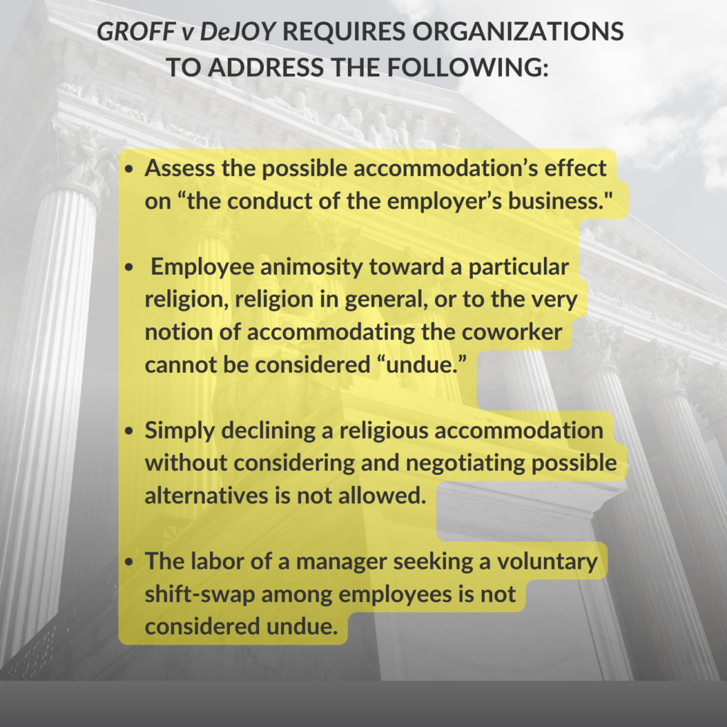 Stronger Religious Accommodation Requirements Are Here — Are You Ready ...